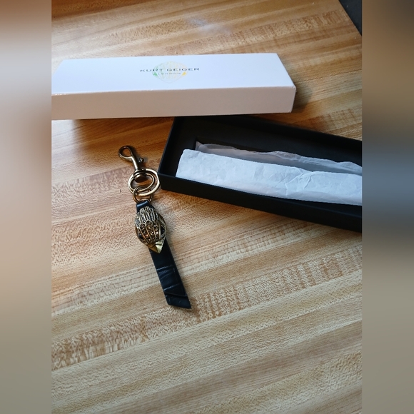 Kurt Geiger | Bags | Kurt Geiger Nwtnib Raven Croc Leather Keychain Or ...